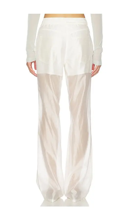 Helmut Lang Sheer Bootcut Pant - Soft White