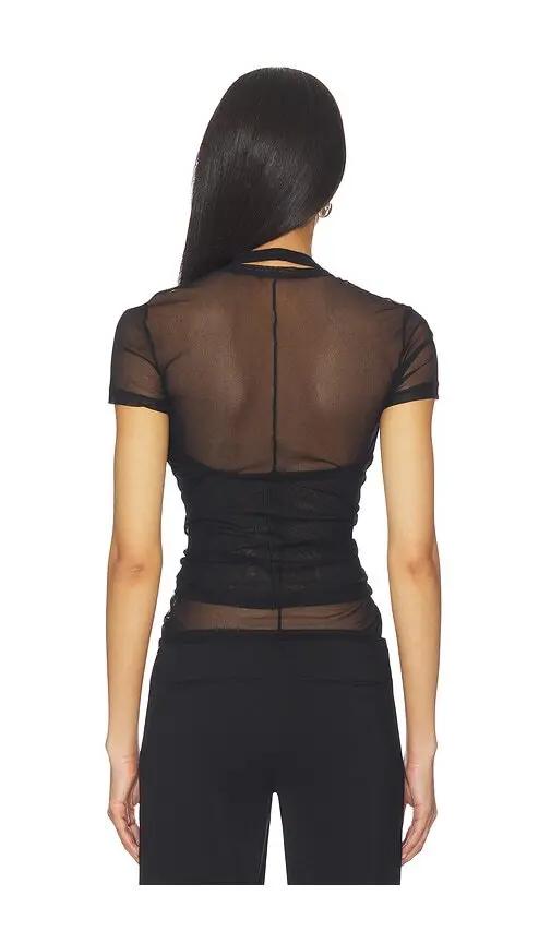 Helmut Lang Mesh Layered Top