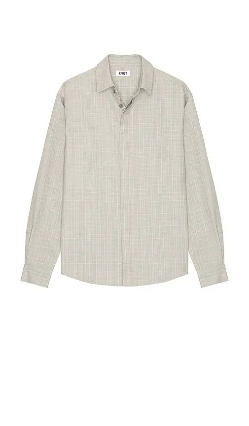 KROST Jordan Wool Plaid Shirt In Grey - Laurel Wreath