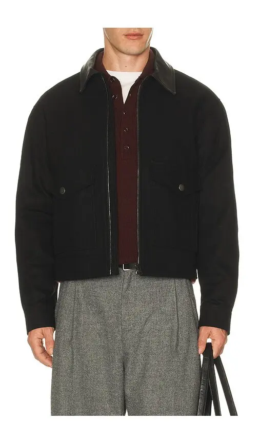 NILI LOTAN Donatello Jacket With Leather Trim