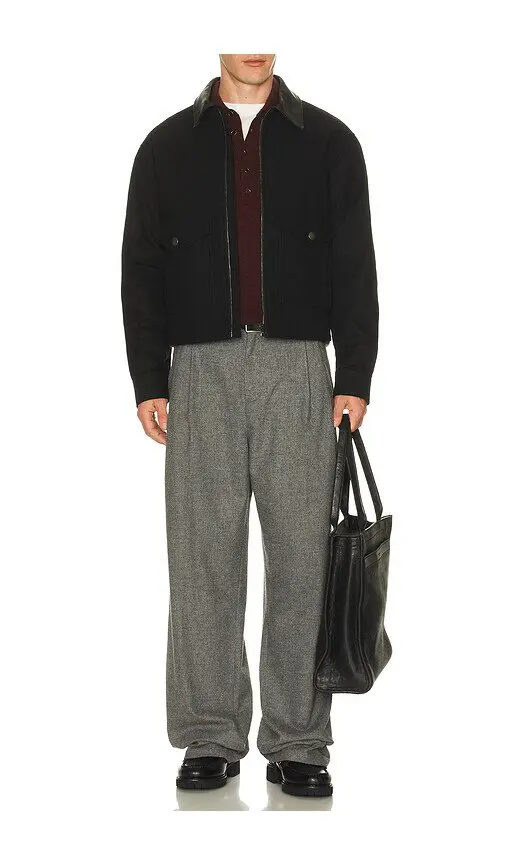 NILI LOTAN Donatello Jacket With Leather Trim