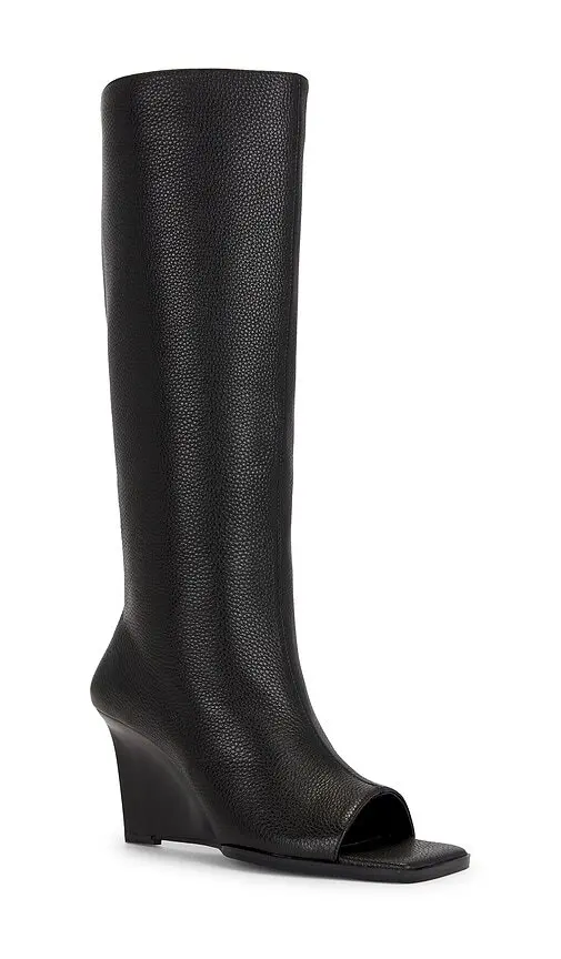 NAKEDVICE The Lena Boot - Black Pebbled Leather
