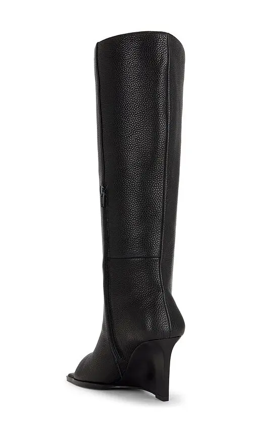 NAKEDVICE The Lena Boot - Black Pebbled Leather