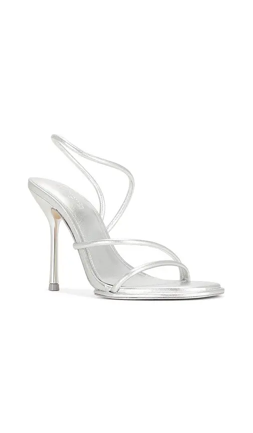 Cult Gaia Candace Strappy Stiletto Sandals - Antique Silver
