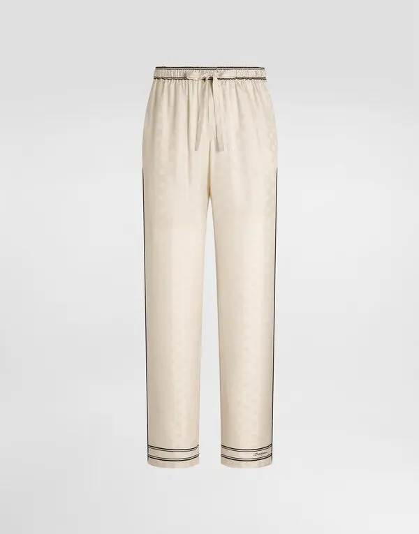 Dolce & Gabbana Logo And Stripe-print Twill Trousers - Multicolor