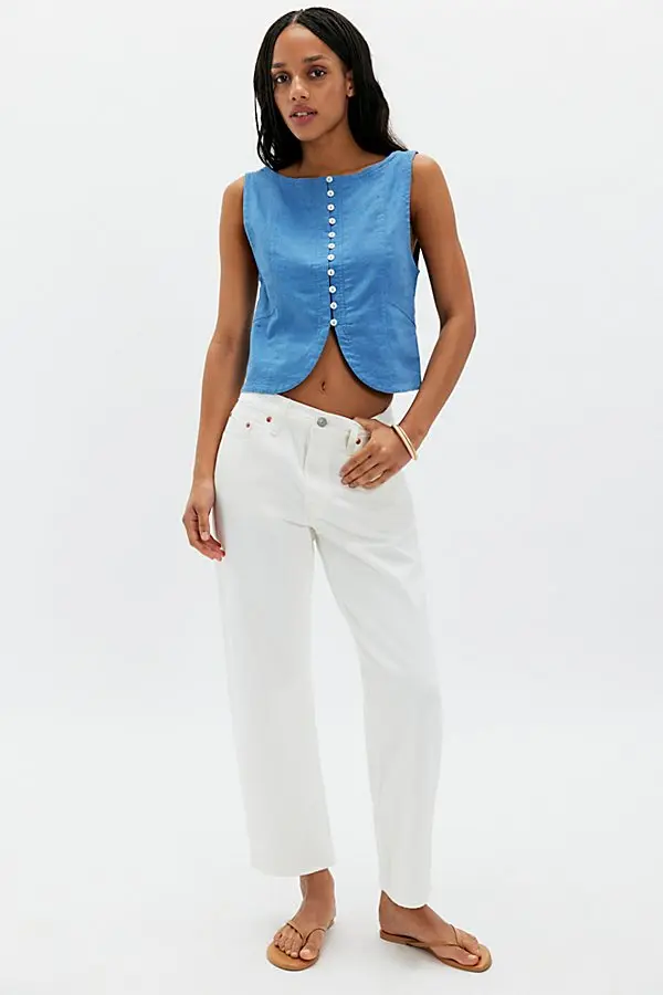 Free People We The Free Linen Tank - Harbour