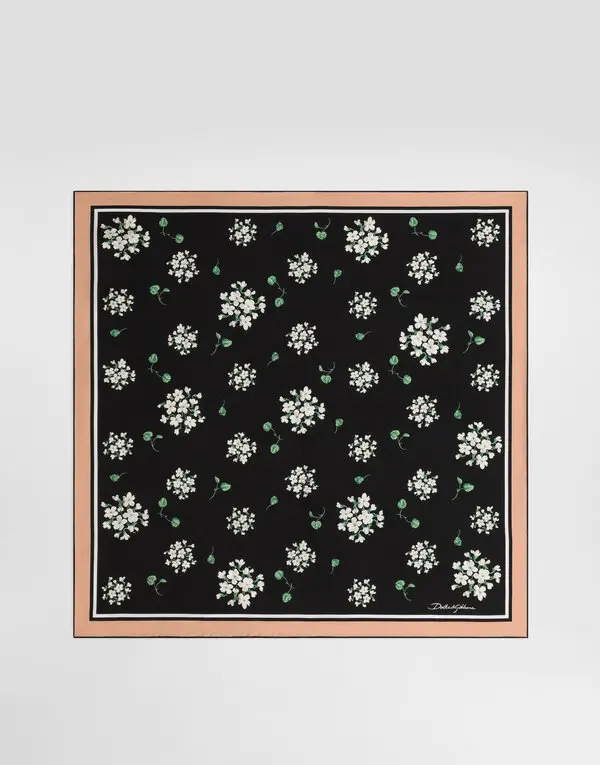 Dolce & Gabbana 70x70 Geranium-print Silk Twill Scarf - Multicolor