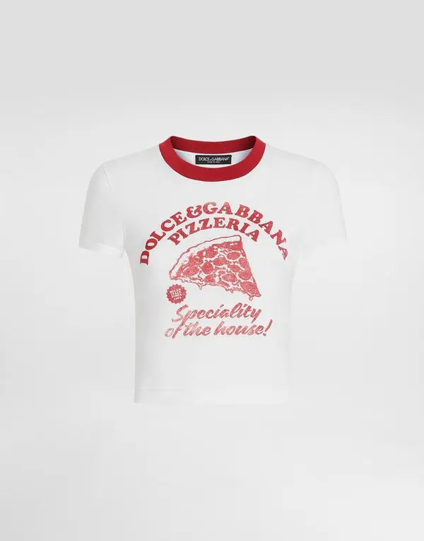Dolce & Gabbana Jersey T-shirt With Print - White