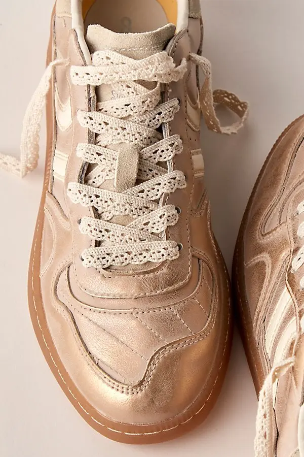 COOLWAY Goal Metallic Low-top Sneakers - Sand