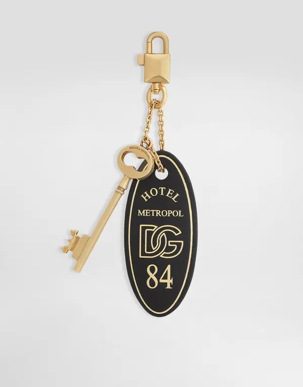 Dolce & Gabbana Calfskin Tassel Keychain - Black