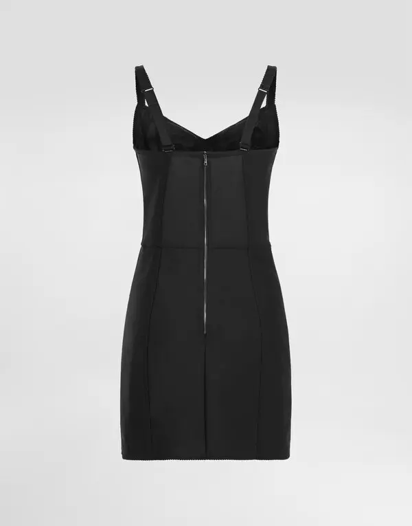 Dolce & Gabbana Sheath Dress In Stretch Fabric And Lace