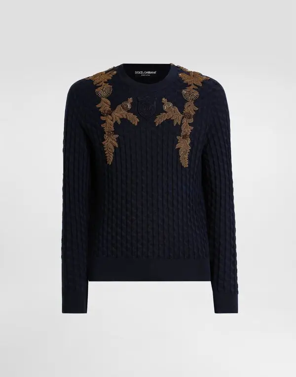 Dolce & Gabbana Micro-dot Stitch Silk Pullover