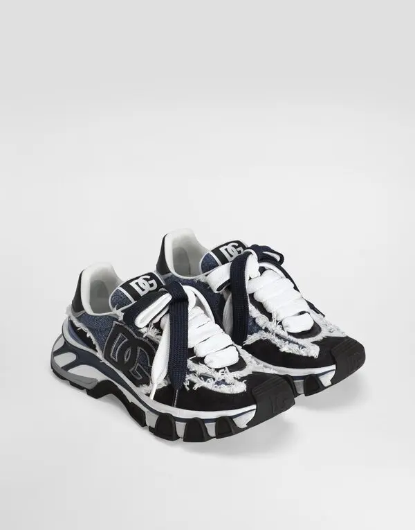 Dolce & Gabbana Dg Country Road Denim Sneakers - Blue