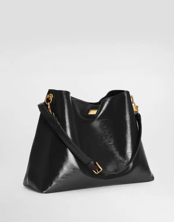 Dolce & Gabbana Large Vittoria Shoulder Bag - Black