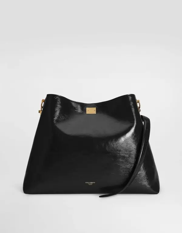 Dolce & Gabbana Large Vittoria Shoulder Bag - Black