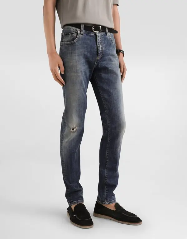 Dolce & Gabbana Slim Fit Denim Trousers - Multicolor