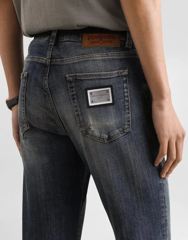 Dolce & Gabbana Slim Fit Denim Trousers - Multicolor