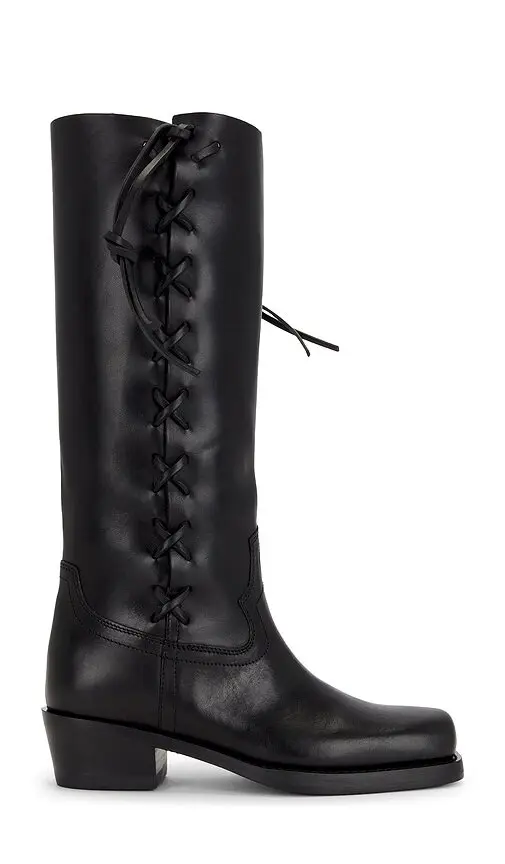 Paris Texas Roxanne Lace-up Leather Boots - Black