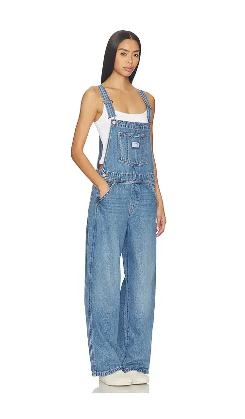 LEVI'S Full Length Wide Leg Overall In Blue - Not The Same