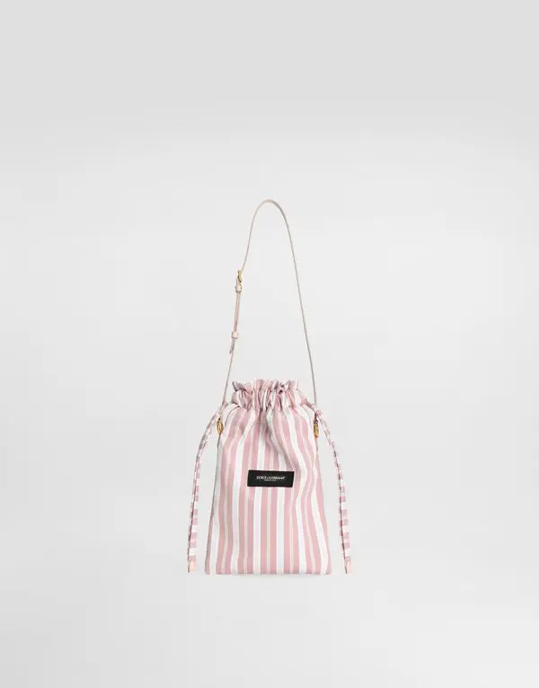 Dolce & Gabbana Essenza Bag In Striped Poplin - Multicolor