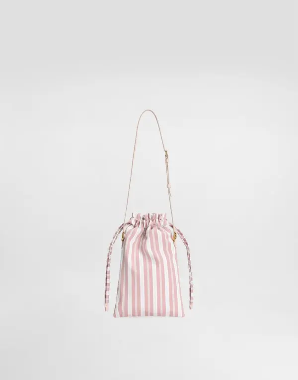 Dolce & Gabbana Essenza Bag In Striped Poplin - Multicolor