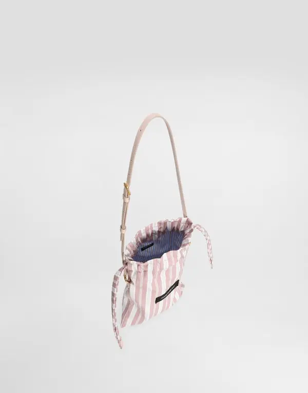 Dolce & Gabbana Essenza Bag In Striped Poplin - Multicolor