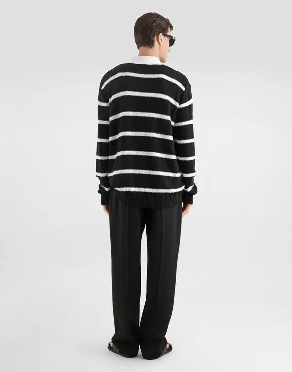 Dolce & Gabbana Striped Serafino Pullover