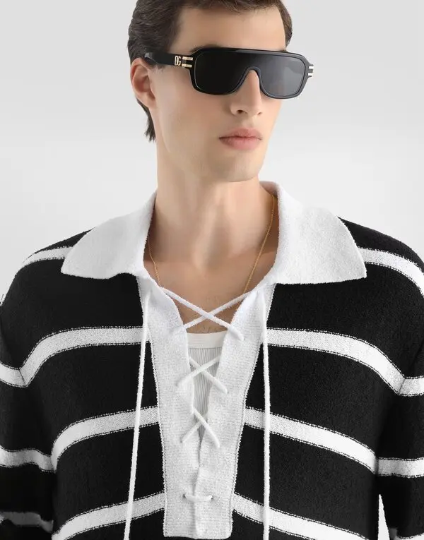 Dolce & Gabbana Striped Serafino Pullover
