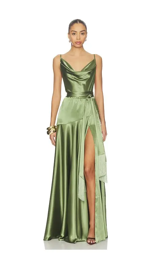 BRONX BANCO Leo Maxi Dress - Sage