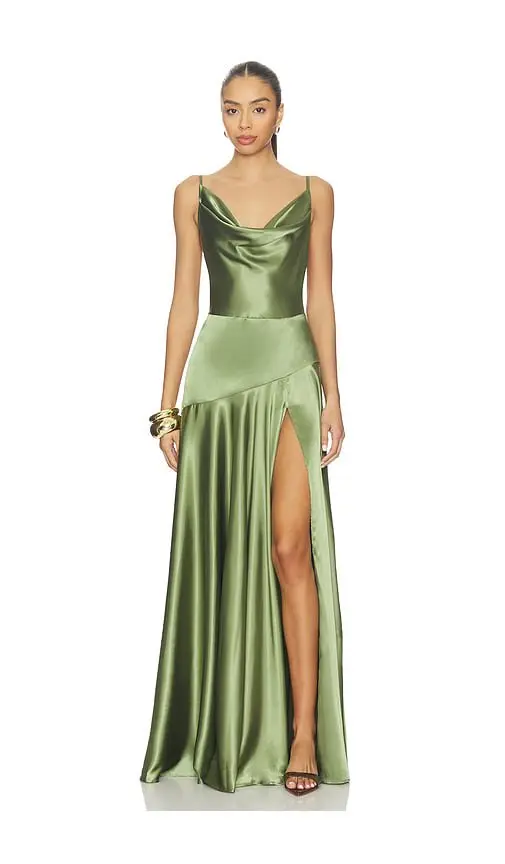 BRONX BANCO Leo Maxi Dress - Sage
