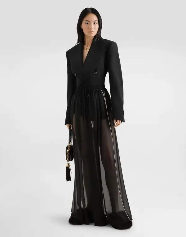 Dolce & Gabbana Double-breasted Wool Gabardine Jacket - Black