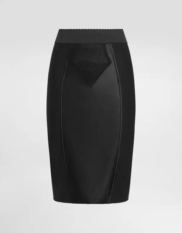 Dolce & Gabbana Lace And Satin Skirt