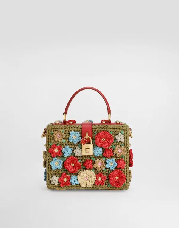 Dolce & Gabbana Dolce Box Raffia Crochet Handbag - Multicolor