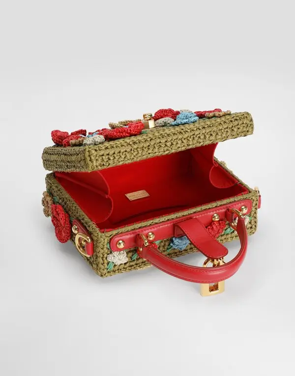Dolce & Gabbana Dolce Box Raffia Crochet Handbag - Multicolor