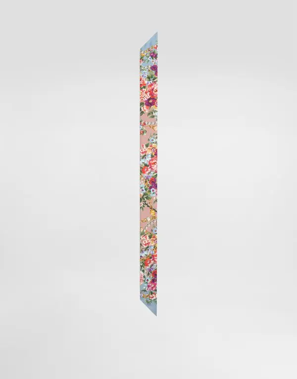Dolce & Gabbana Small Flower Bouquets-print Silk Twill Bandeau 6x100 - Multicolor