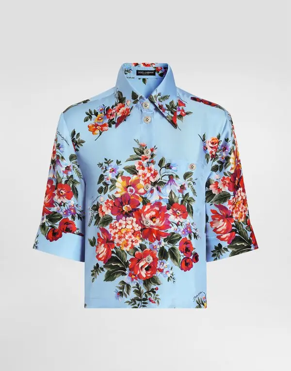 Dolce & Gabbana Floral Print Twill Shirt