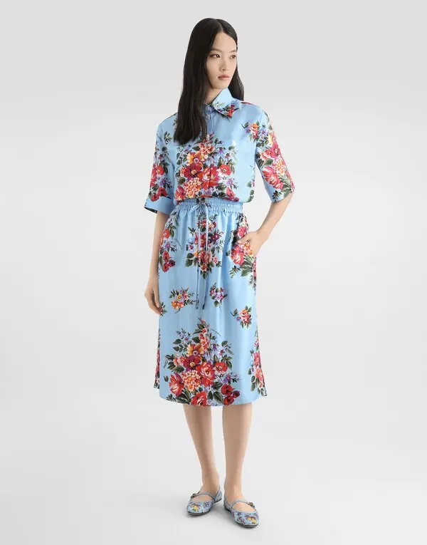 Dolce & Gabbana Floral Print Twill Shirt