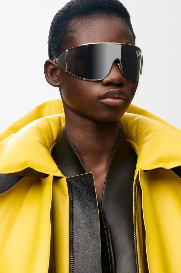 Loewe Speed Shield Sunglasses - Silver/gold