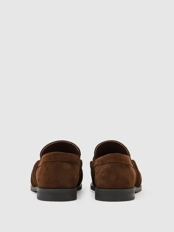 REISS Dani Suede Penny Loafers