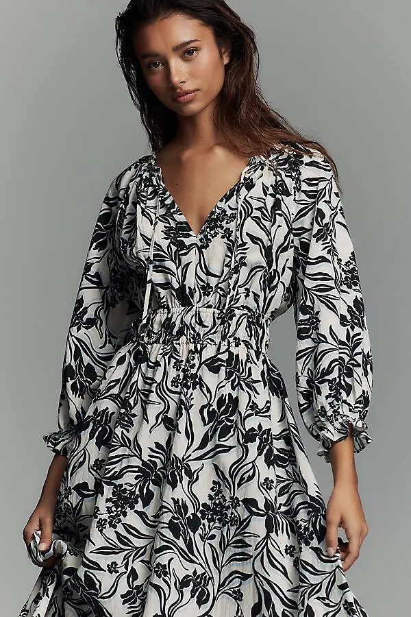 Rails Matia Midi Dress - Black Pattern
