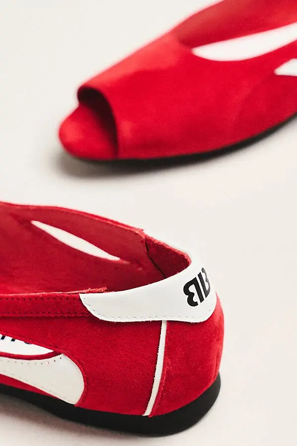 BIBI LOU Peep-toe Ballet Flats
