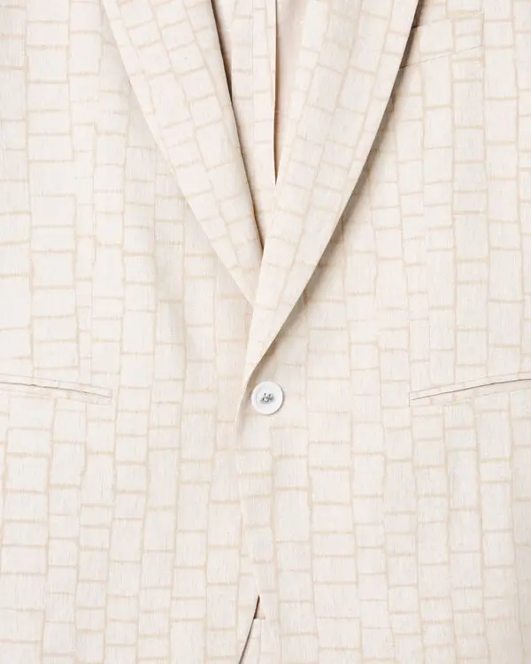 Giorgio Armani Jacquard Viscose And Linen Single-breasted Suit