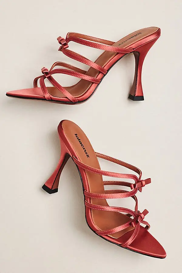 Lola Cruz Sabra Bow Strappy Sandals - Terracotta