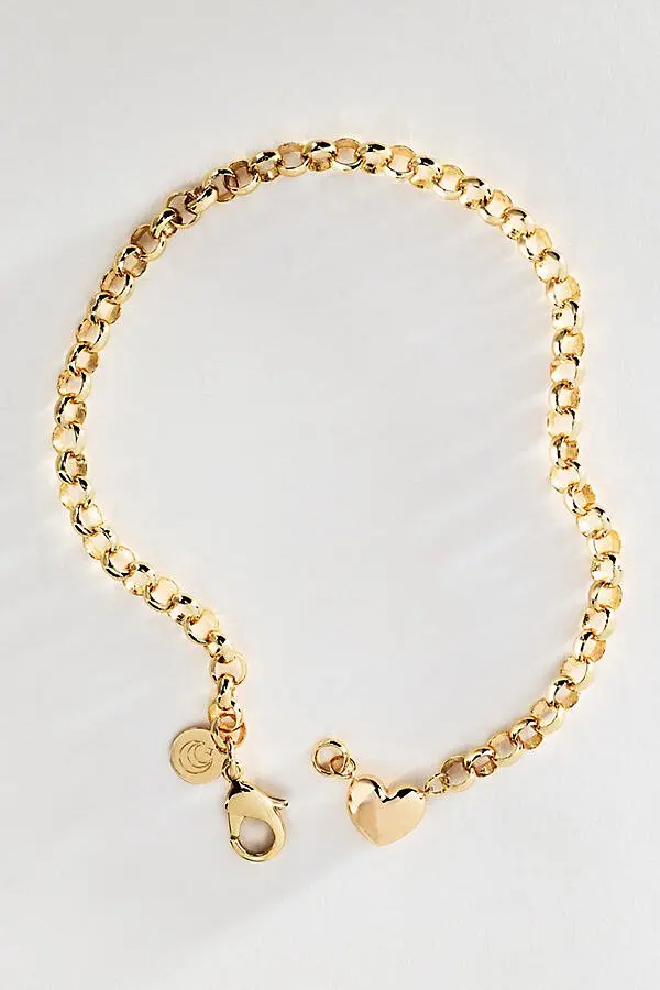 JANE WIN A Little Bit Of Love Rolo Cha Necklace - Gold