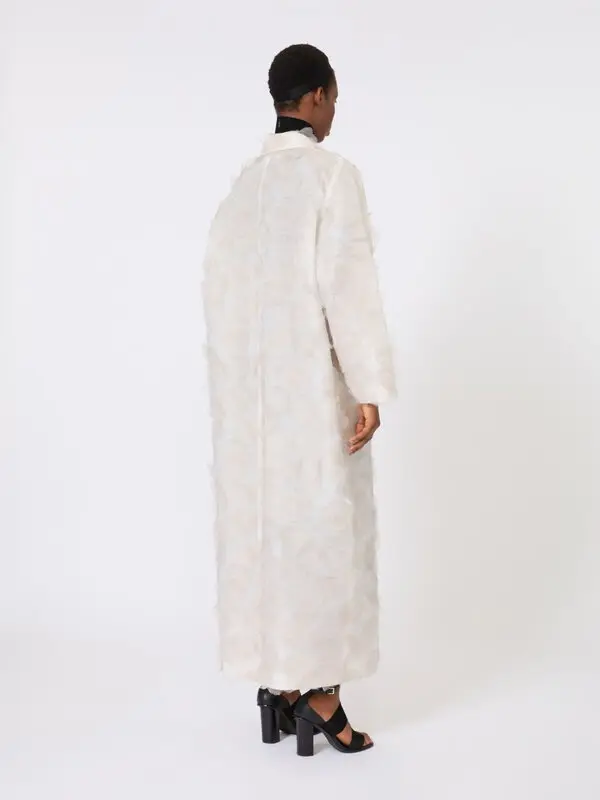 Max Mara Fil Coupé Jacquard Overcoat - Sand
