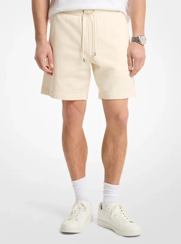 Michael Kors Logo Cotton Shorts - Natural