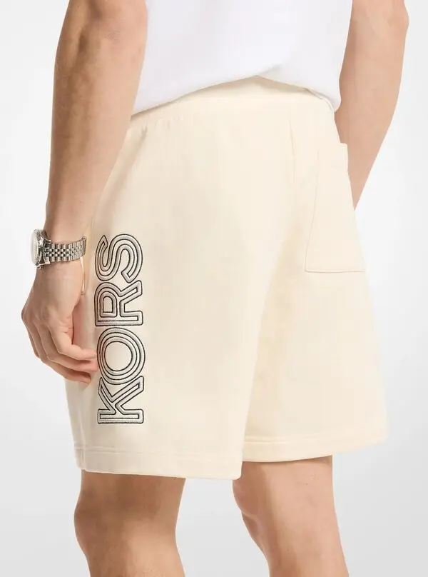 Michael Kors Logo Cotton Shorts - Natural