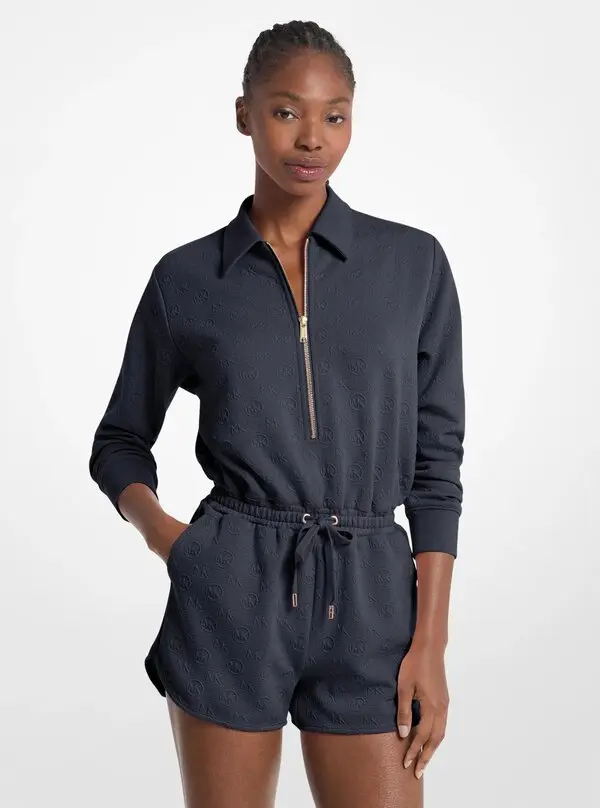 Michael Kors Logo Jacquard Romper - Blue