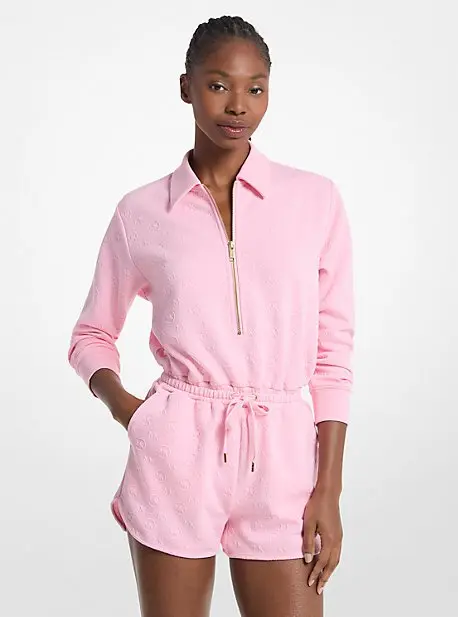Michael Kors Logo Jacquard Romper - Pink