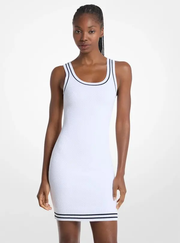 Michael Kors Textured Knit Mini Dress - White